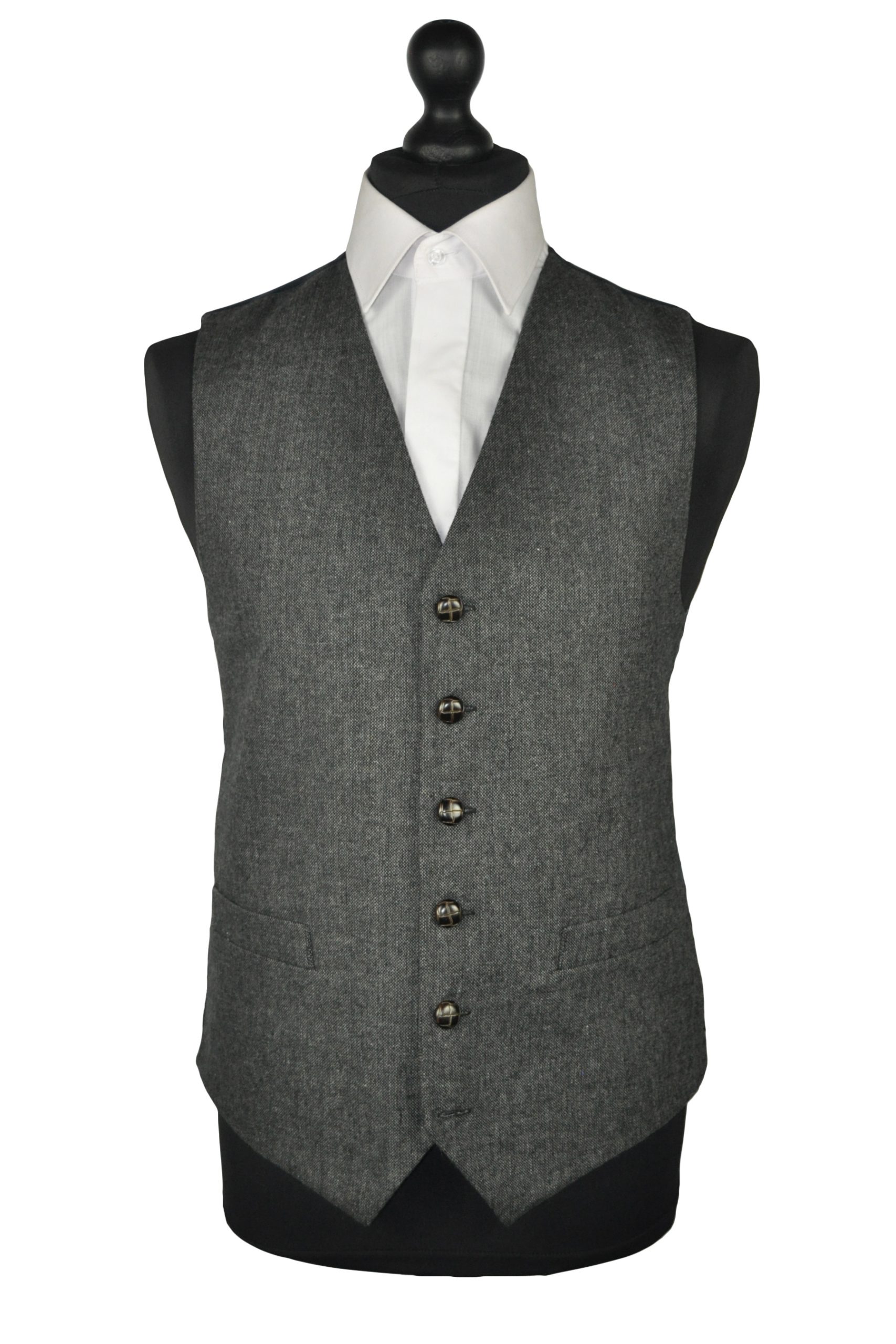 Grey Wool Blend Waistcoat - Formal Tailor