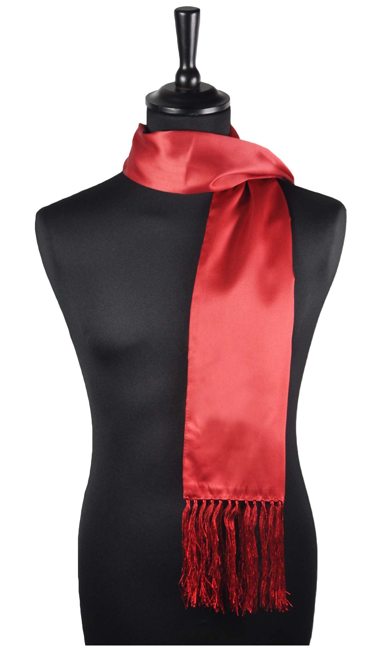 Scarlet Red Satin Dress Scarf - Formal Tailor