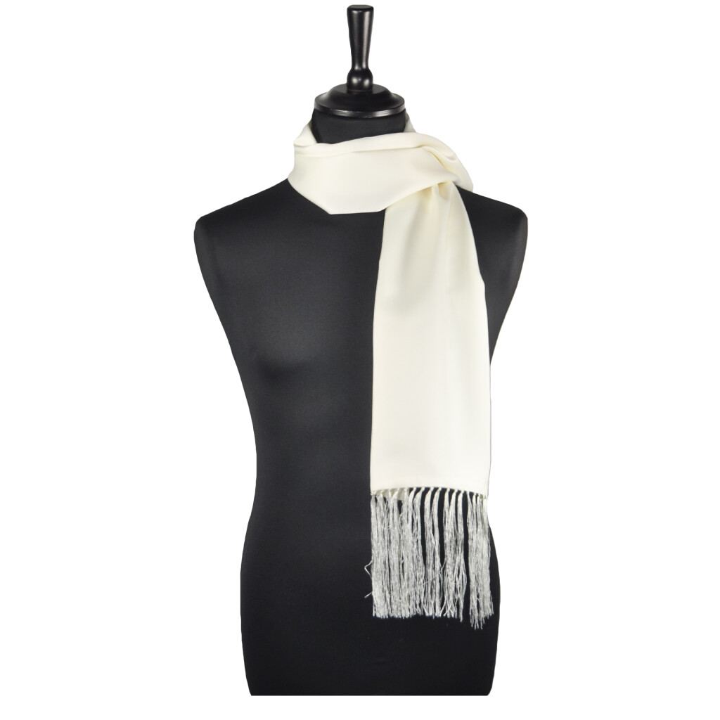 Ivory Silk Dress Scarf - Formal Tailor