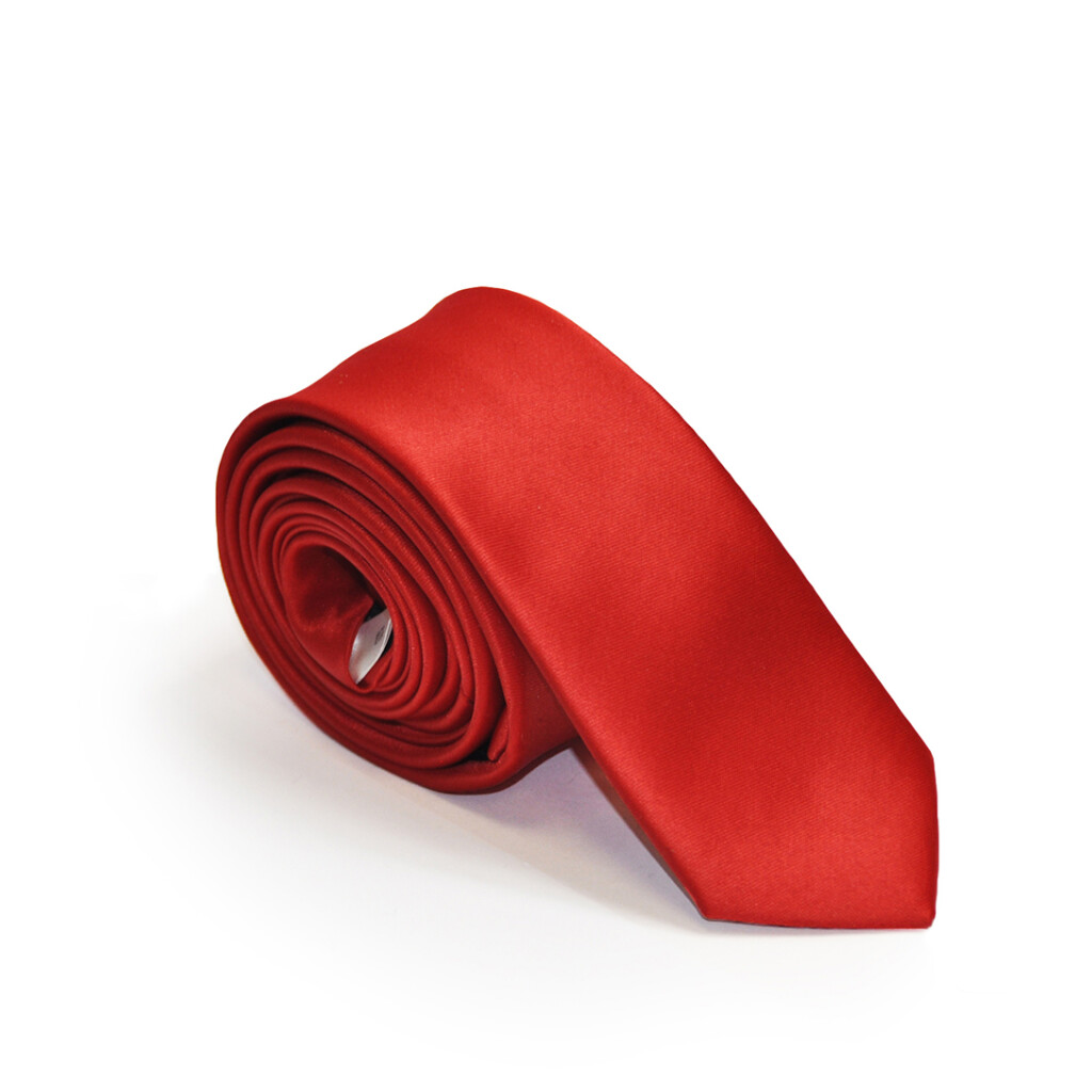 Scarlet Red Skinny Tie - Formal Tailor