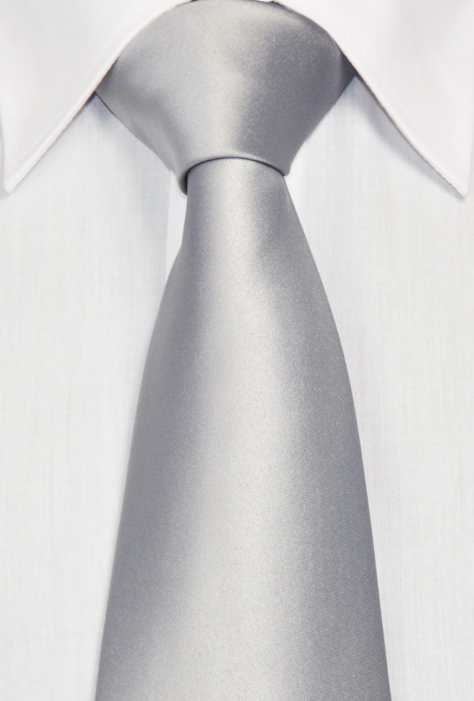 Silver Skinny Tie - Formal Tailor