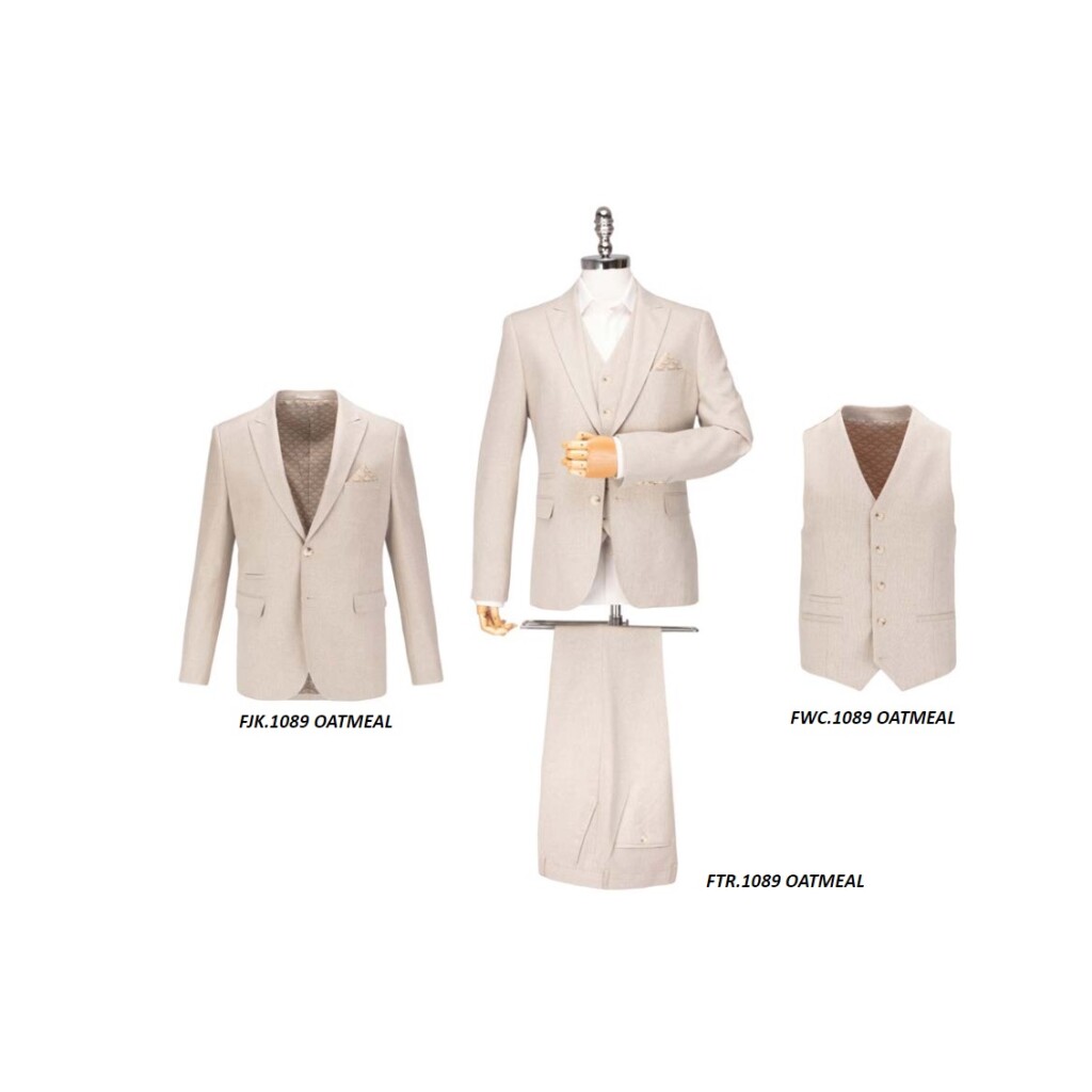 Fratelli Mario 3 Piece Suit 1089 Oatmeal - Formal Tailor